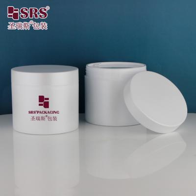 China Empty Pearl White 400g Big Capacity PP PCR Cosmetic Packaging Cream Frosted PP Jar for sale