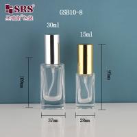 China Square Elegant Dispenser Fine Mist Luxury Hand Sanitizer Container 15ml 30 ml Glass Spray Bottle for sale