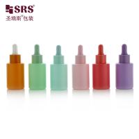 China Green Customization Skincare Serum Eye Essence Glass Bottle With Dropper 30ml for sale