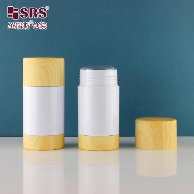 China Round Shape Custom Color Plastic Stick Bottle Twist Up 50ml Deodorant Container for sale
