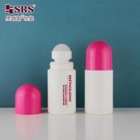 China 60ml Round Semi-Transparent Customization Color Plastic Skincare Gel Bottle Roll On Deodorant Container for sale