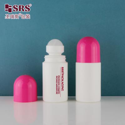 China 60ml Round Semi-Transparent Customization Color Plastic Skincare Gel Bottle Roll On Deodorant Container for sale
