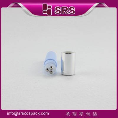 China SRS cosmetic packaging supplier plastic 10ml triple ball roll on bottle for face massage for sale