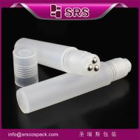 China Shengruisi packaging RPP-12ml plastic roll on bottle with three metal ball for sale