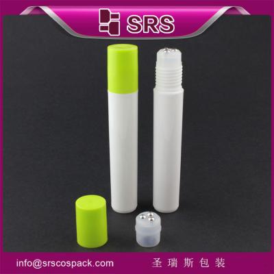 China SRS PP container supplier 15ml plastic roll-on bottle with PP screw cap for olive oil for sale