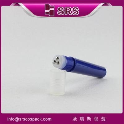 China Shengruisi packaging RPP-15ml plastic roll on bottle with three metal ball for sale