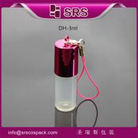 China SRS free sample 3ml metalized cap with hook for small plastic roll on pocket size bottle for sale