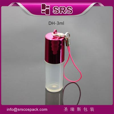 China SRS free sample 3ml metalized cap with hook for small plastic roll on pocket size bottle for sale