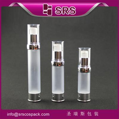 China A0214 15ml 20ml 30ml clear matte airless pump bottle for sale