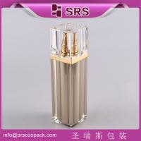 China SRS China Cosmetic Airless container Manufacturer empty square shape acrylic lotion bottle for sale