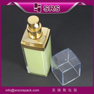 China clear cap with colorful square bottle for skin care cream ,airless bottle supplier for sale