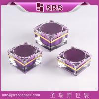 China Shengruisi packaging J052-15ml 30ml 50ml square acrylic cream jar for sale