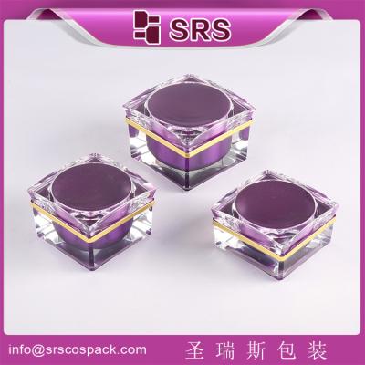 China Shengruisi packaging J052-15ml 30ml 50ml square acrylic cream jar for sale