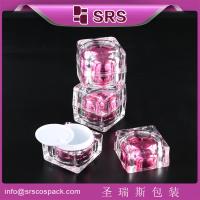 China high quality square shape acrylic jar for cream supplier for sale