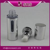 China metalized silver A027 15ml 30m l50ml airless pump plastic bottle for sale