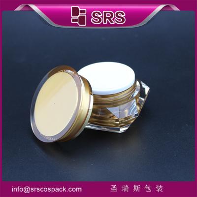 China diamond shape skincare cream jar gold mason jars for sale