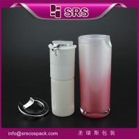 China A021 cylinder shape airless bottle,15ml 30ml 50ml body cream container for sale