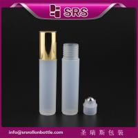 China RPA-10ml plastic roll on bottle with steel ball and aluminum cap for sale