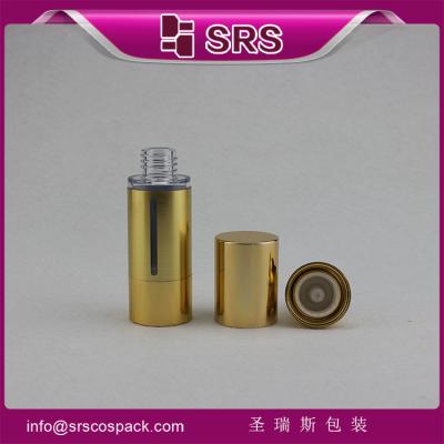 China silver and golden luxury airless cosmetic serum bottle manufacturer for sale
