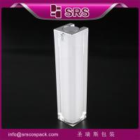China square shape cosmetic packaging manufacturer 1oz airless bottle for sale