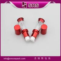 China A0214 metalized red color small size airless pump bottle for serum for sale