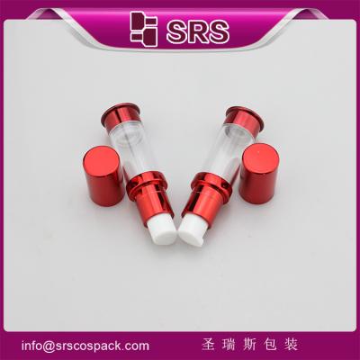 China A0214 metalized red color small size airless pump bottle for serum for sale