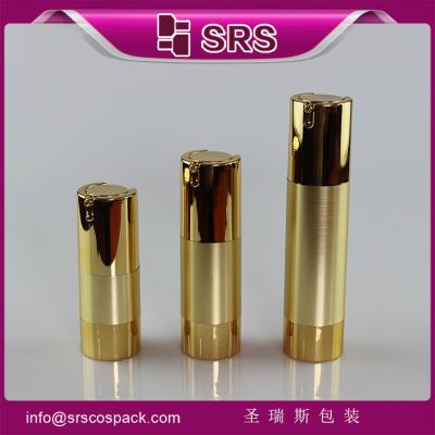 China TA021 metalized gold color shoulder and base airless bottle for skin care cream for sale
