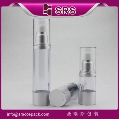China A022 high end airless bottle with aluminum base and shoulder for skincare cream for sale