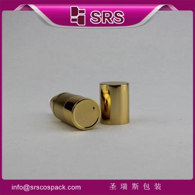 China A022 15ml 30ml 50ml aluminum gold airless bottle empty for serum for sale