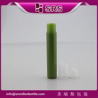 China green color 15ml plastic roll on bottle for skincare liquid for sale