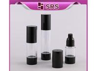 China SRS plastic airless serum bottle, cylinder 50ml AS lotion packaging for cosmetic wholesale for sale