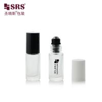 China 5ml Mini Cute Glass Roll On Bottle Transparent With Aluminum Cap Roller Bottles For Essential Oils for sale