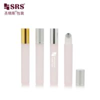 China 8ml Translucent Pink Semi-Transparent PP Plastic Eye Gel Roller Bottle Roll On for sale
