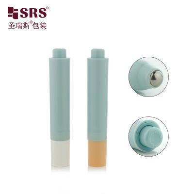 China PP Recycled Empty Cosmetic Packaging Airless Massage Applicator 10ml Roll On Bottle for sale