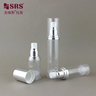 China Transparent Plastic AS Empty Cosmetic Packaging Lotion Pump 30ml Airless Bottle for sale
