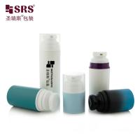 China Round Fat Short Plastic Food Grade Recycled PP PCR Empty Airless Pump Bottle 100ml for sale