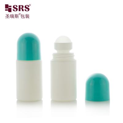 China Hollowed PP Ball Custom Solid Color PP Roller Deodorant Gel Wholesale Roll On Bottle for sale
