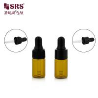 China 3ml 5ml Small Travel Size Essential Oil Plastic Shoulder Glass Bottles Dropper for sale