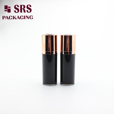 China A020 paint black acrylic double wall lotion bottle cosmetic airless bottle for sale