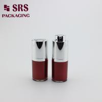 China A020 airless bottle manufacturer 15ml painted red color acrylic screw up lids bottle for sale