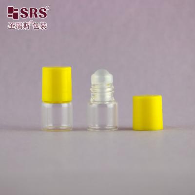 China BLP-1ML Mini Travel Size Transparent Glass Vial Roller Ball Bottle For Essential Oil Fragrance No Leakage for sale