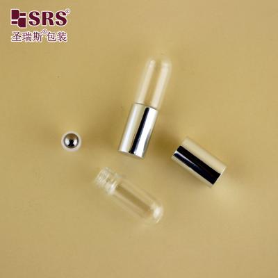 China BLP-3ML Clear Round Bottom Glass Roll On Bottle for Perfume Essential Oil No Leakage Applicator Packaging for sale