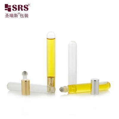 China BLP-10ML Round Bottom Empty Transparent Tube Glass Roll On Essential Oil Bottle Wholesale for sale