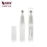 China A0031 Injection Customize Color Round Airless Roll On Bottle Packaging Cosmetic Massage Eye Serum Pressing Bottles for sale