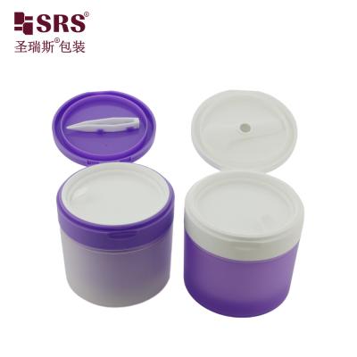 China SRS1 120g 150g PP PCR Recycled Eco-friendly Plastic Hair Gel Body Cream Jar Container Packaging With Tweezer for sale