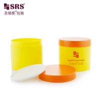 China SRS 400g Big Size Single Wall Glossy Facial Mask PP Cream Jar Decoration Painting PCR Container Packaging for sale