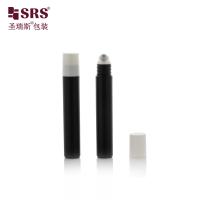 China RPP-8ml Black Frosted Injection Customization Roller Bottle for Massage Eye Gel Plastic Injection Applicator Packaging for sale