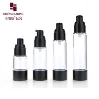 China Classic cosmetic packaging 15ml 30ml 40ml 50ml 80ml 100ml 120ml AS plastic airless pump bottles for sale