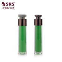 China Double wall AS plastic airless cosmetic packaging 15ml 30ml 50ml custom decoration color empty skincare beauty  serum lotion vacuum pump container for sale