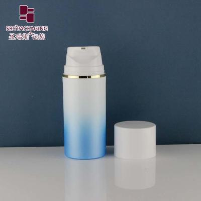 China PA601 PP Round Popular Empty Glossy Plastic Airless Pump Bottle For Foundation Lotion Packaging for sale